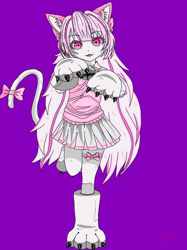 "Vrchat cute catgirl " Sticker for Sale by SpirtFox24 | Redbubble