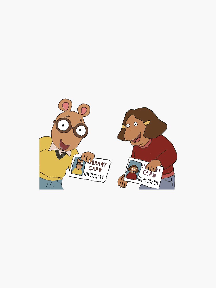 "arthur and francine’s Library card!" Sticker for Sale by ASPclub ...