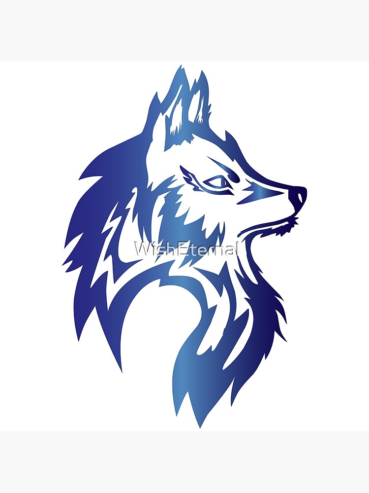 "Blue Wolf Logo" Poster for Sale by WishEternal | Redbubble