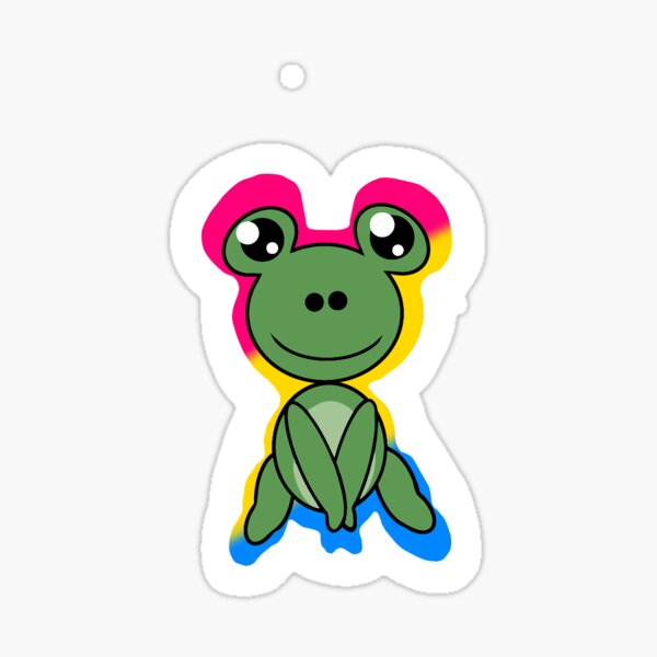 "pansexual pride frog " Sticker for Sale by mikan-tsumiki | Redbubble