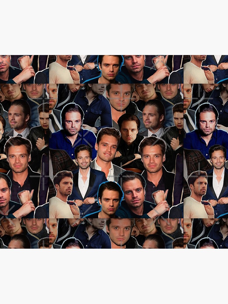 "Sebastian Stan Photo Collage Blankets | Sebastian Stan Photo Collage ...