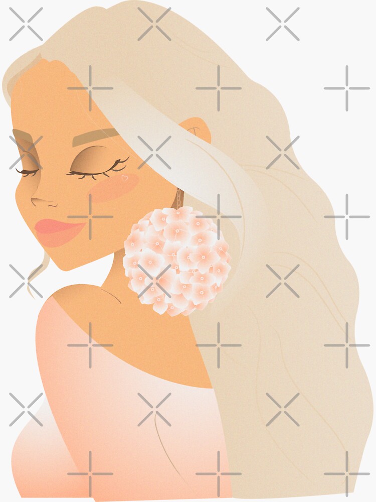 "Cute cartoon blonde girl" Sticker for Sale by DigitalArtAG | Redbubble