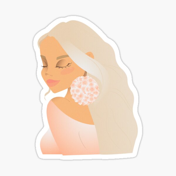 "Cute cartoon blonde girl" Sticker for Sale by DigitalArtAG | Redbubble