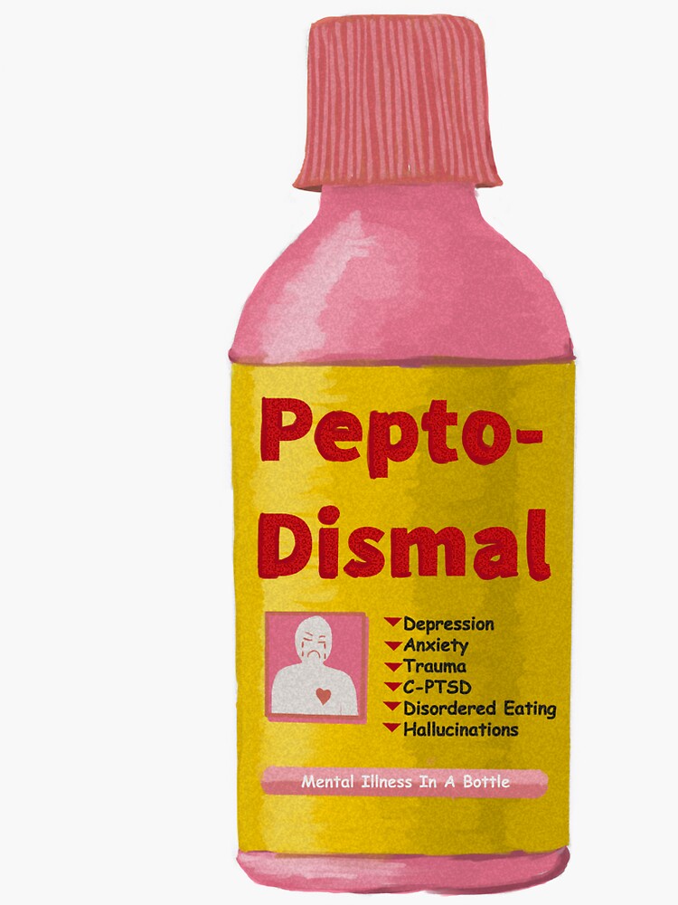 "Pepto Dismal" Sticker for Sale by ProudPandaProd | Redbubble