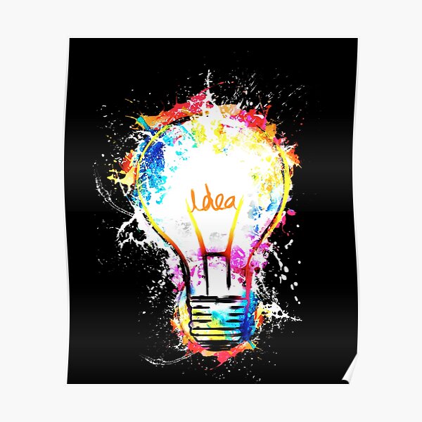 "Idea Explosion Paint Splatter" Poster by PapaBujuGaming | Redbubble