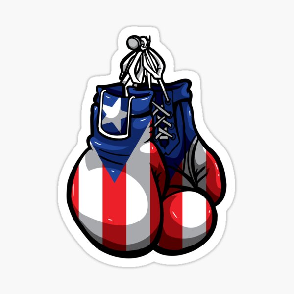 "Puerto Rico Boxing Gloves - Boricua Fighter" Sticker by anziehend ...