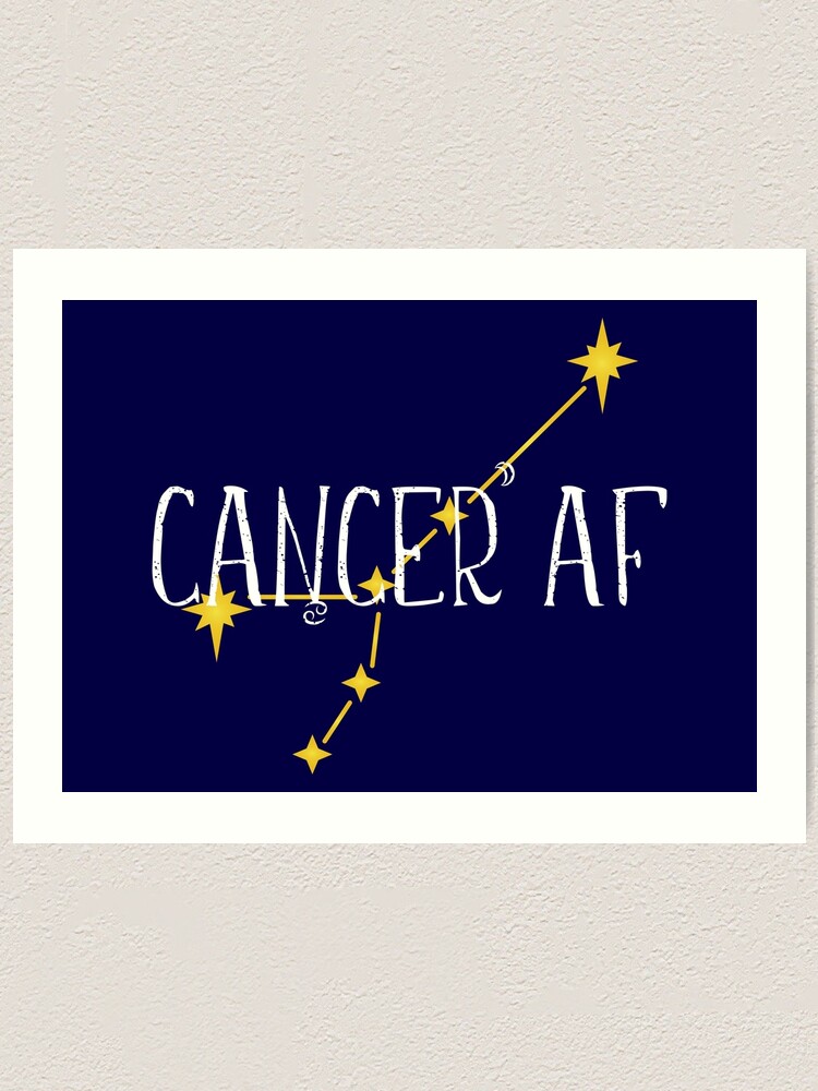 "CANCER AF with constellation and astrological symbols for the Moon ...