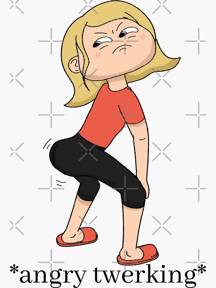"Angry Twerking" Sticker for Sale by Junabels | Redbubble