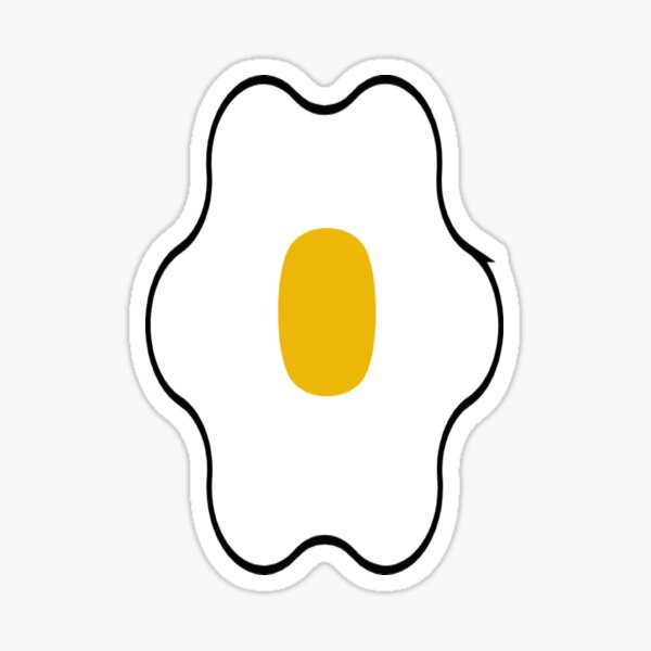 "CUTE SUNNY SIDE UP EGG " Sticker for Sale by RetroPlaceee | Redbubble