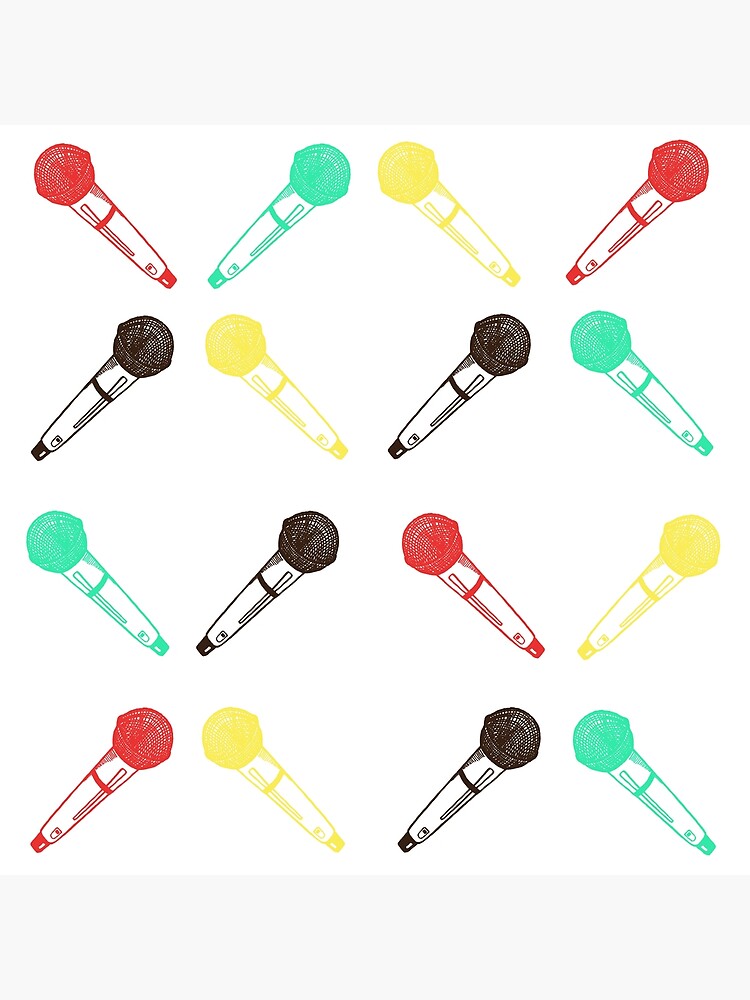 Póster «Patrón de micrófono dibujado a mano - colorido» de PBerry ...