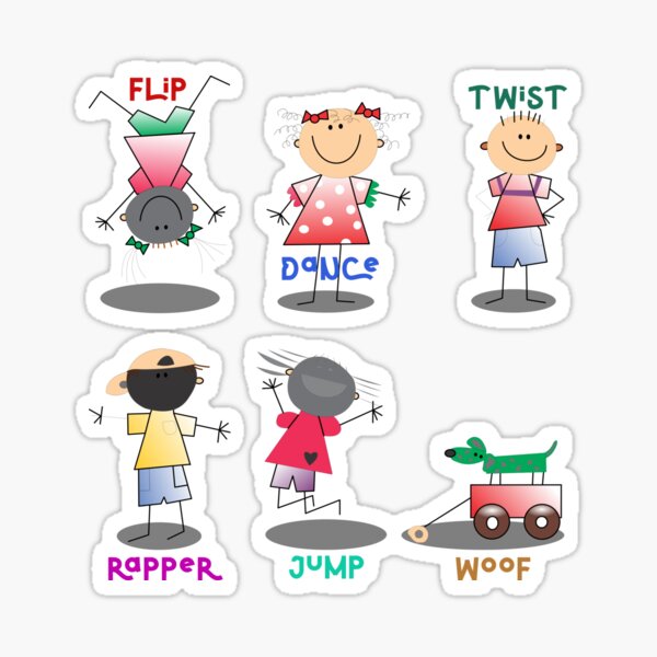 "HAPPY KIDS" Sticker by Youjab | Redbubble