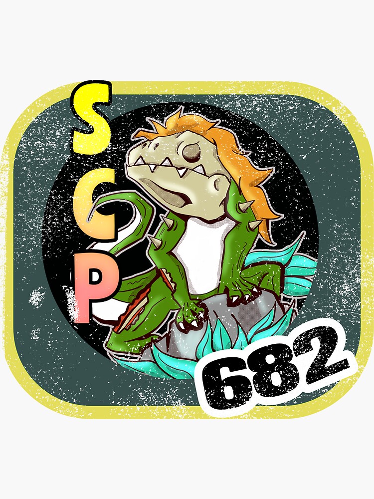 "SCP 682- The Unkillable Reptile" Sticker for Sale by Fanficguru ...