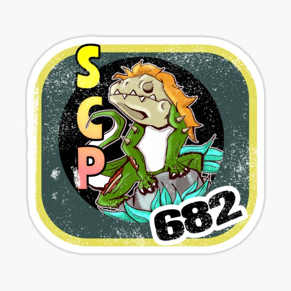 "SCP 682- The Unkillable Reptile" Sticker for Sale by Fanficguru ...