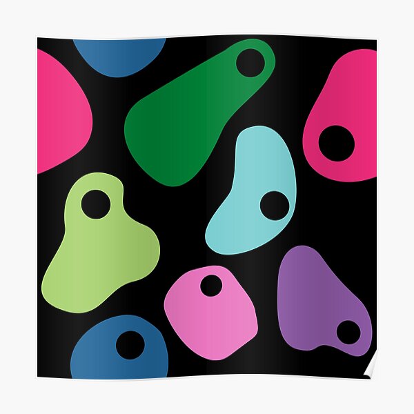 Poster « Amoeba || Oiseaux || Tags colorés || Graphique Moderne ...