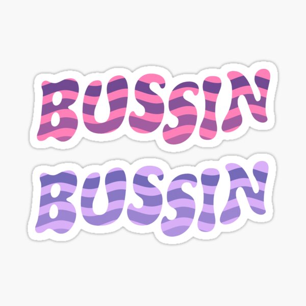 "Bussin Bussin" Sticker for Sale by strawbearynose | Redbubble