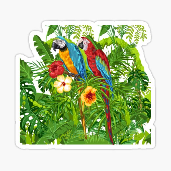 " Happy Parrot" Sticker for Sale by Karolj | Redbubble