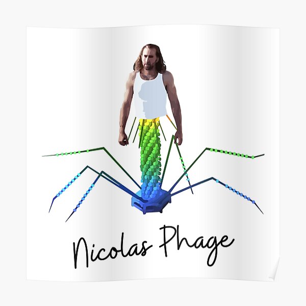 "Nicolas Phage Bacteriophage Virus" Poster for Sale by labstud | Redbubble