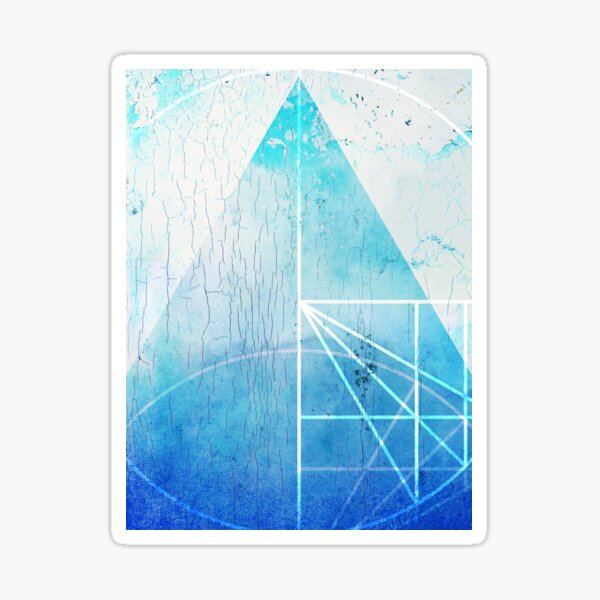 "Blue Space Sacred Geometry" Sticker for Sale by ElenaRay | Redbubble