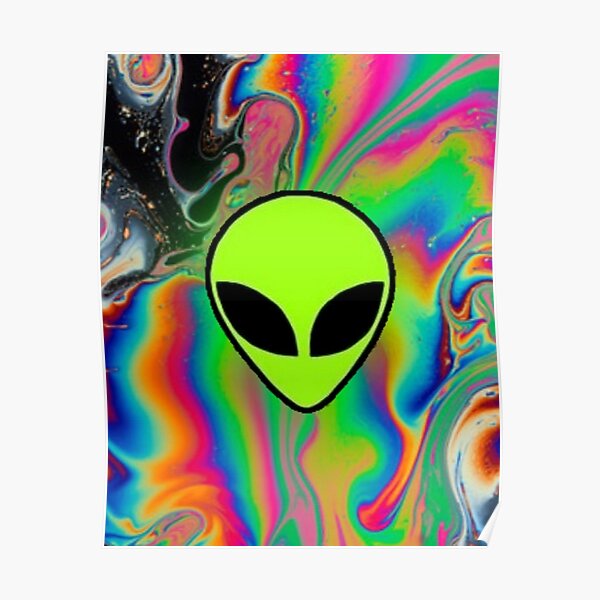"Alien Rainbow Holographic 2" Poster by wtrees226 | Redbubble