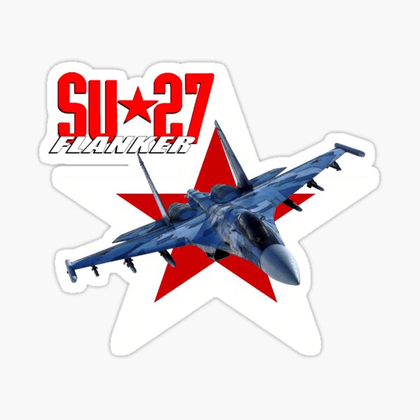 "SU 27 FLANKER" Sticker for Sale by Pine65 | Redbubble