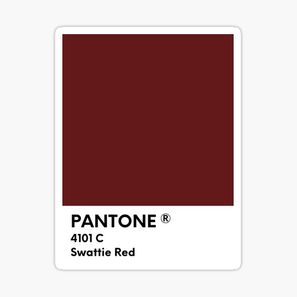 "Swarthmore PANTONE Swatch" Sticker for Sale by garnettdesigns | Redbubble