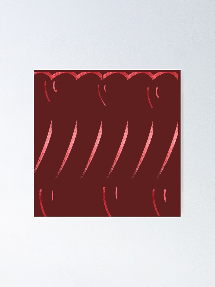 "Colorful lines and Curves in Maroon " Poster for Sale by Majash ...