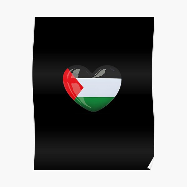 " Palestine Flag Heart - Free Palestine - Save Gaza" Poster by RanirO ...