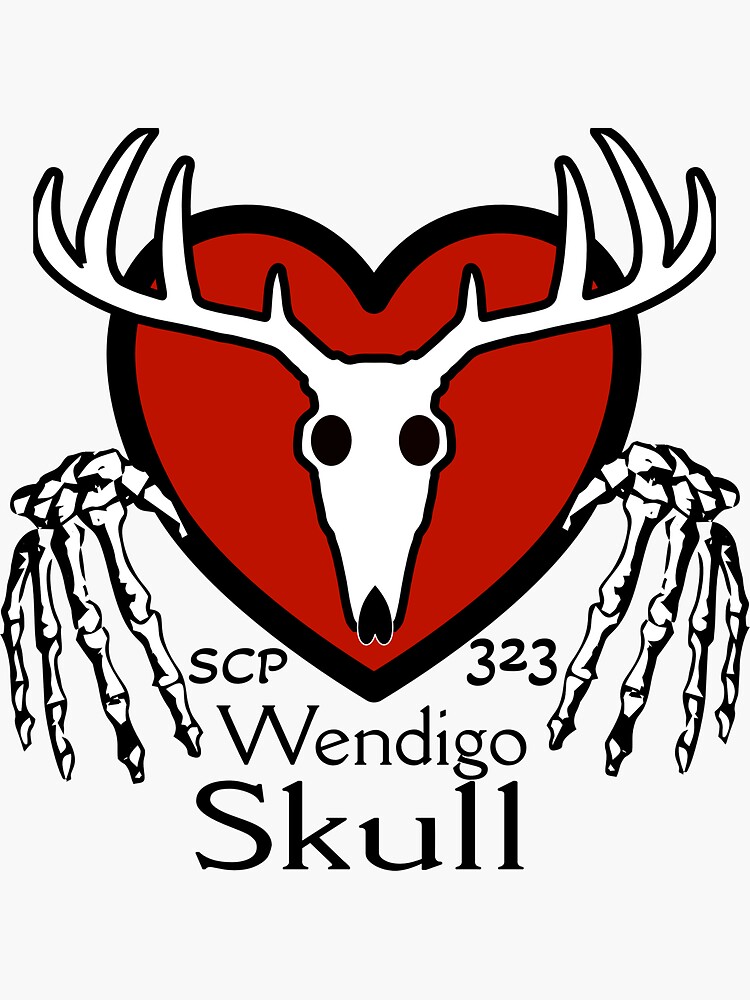 "SCP 323- Wendigo Skull" Sticker for Sale by Fanficguru | Redbubble