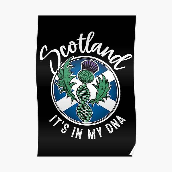 "Scotland - It's in my DNA. Scottish thistle with a DNA strand on the ...