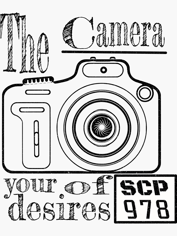 "SCP-978--The Camera of your Desires" Sticker for Sale by Fanficguru ...
