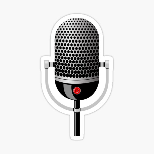 "Hand drawn microphone" Sticker for Sale by bhaktishendkar | Redbubble