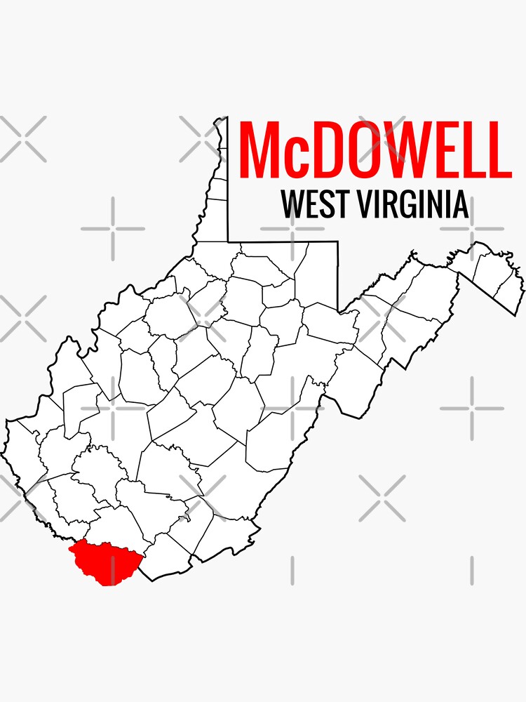 "McDowell County, West Virginia" Sticker by DurarStore | Redbubble