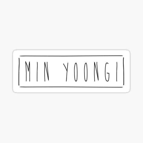 "'Min Yoongi'" Sticker by bangts | Redbubble