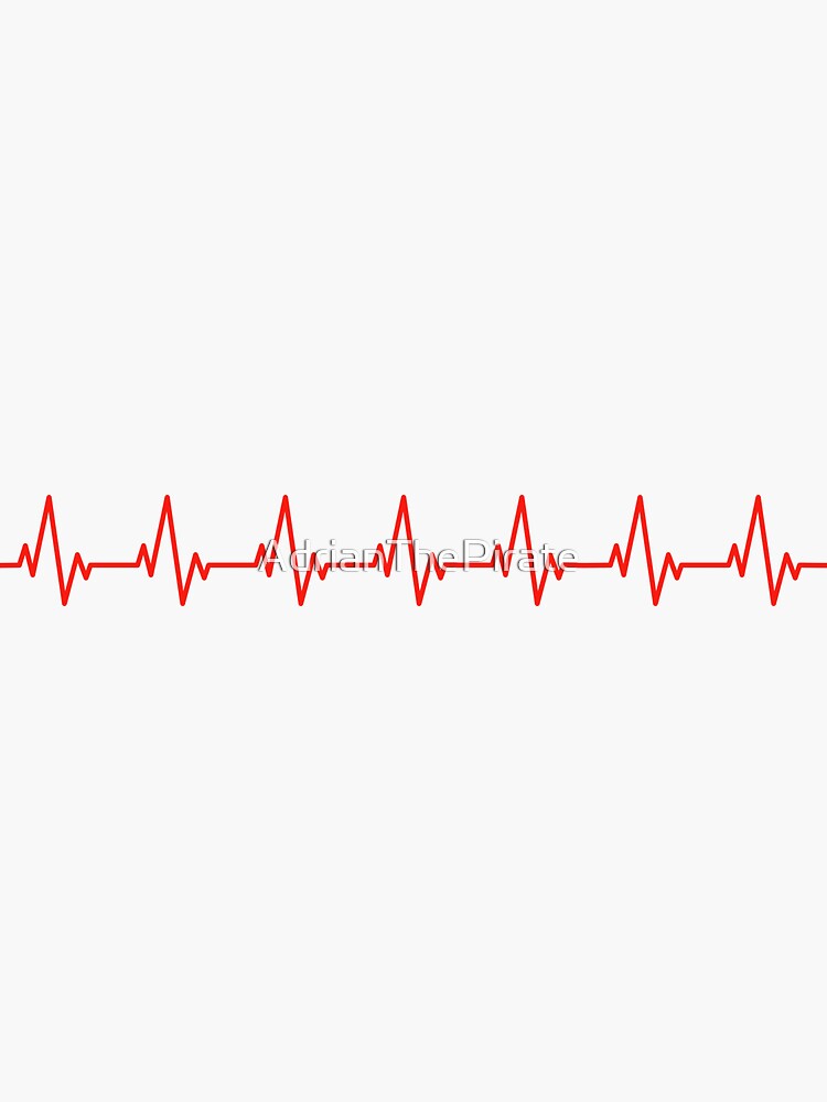 "Heartbeat - Pulse - Heart rate" Sticker for Sale by AdrianThePirate ...