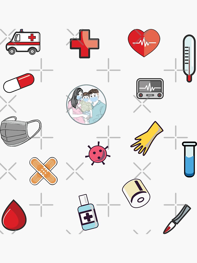 "Life saving medical kits pack" Sticker for Sale by empathylife | Redbubble