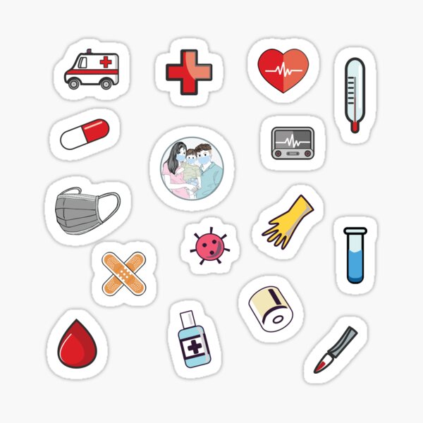 "Life saving medical kits pack" Sticker for Sale by empathylife | Redbubble