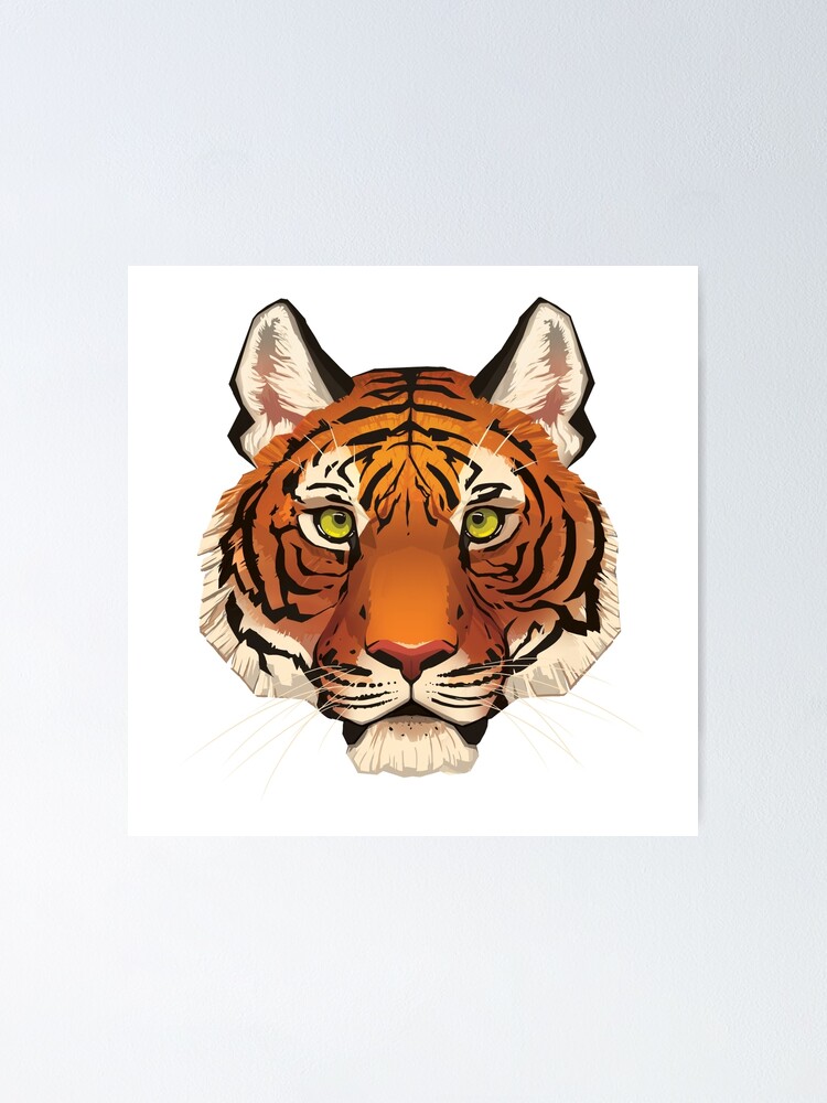 "Tiger Face" Poster by PaulaLucas | Redbubble