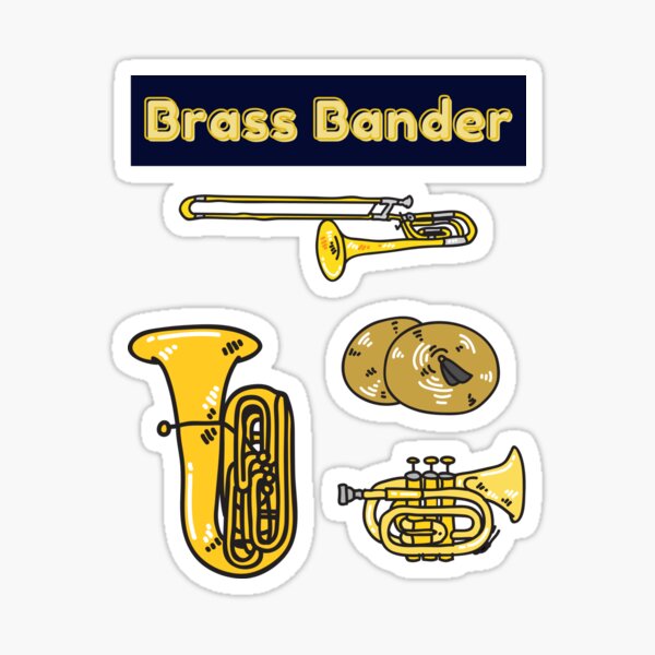 "Brass Bander Sticker Pack" Sticker by BlakefourDesign | Redbubble