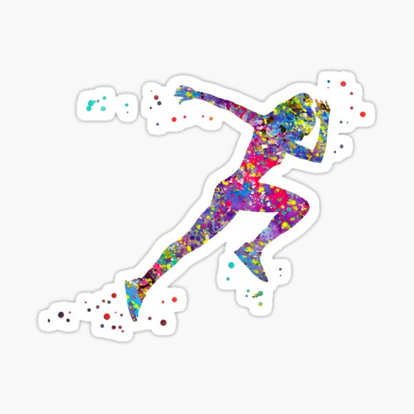 "Female runner" Sticker for Sale by Rosaliartbook | Redbubble
