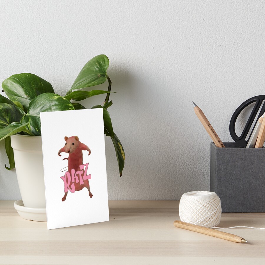 "Ratz pink rat meme" Art Board Print by laurenatasha | Redbubble