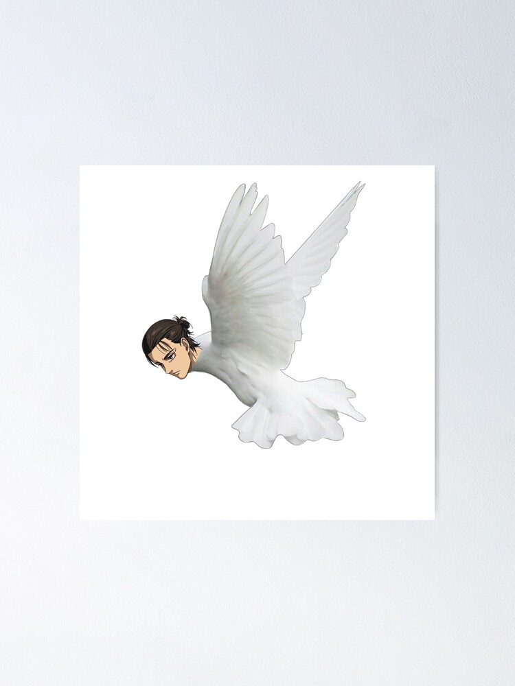 "Eren Yeager Bird Tatakae" Poster by uchix | Redbubble