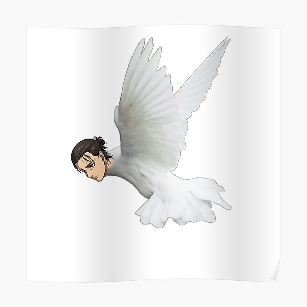 "Eren Yeager Bird Tatakae" Poster by uchix | Redbubble