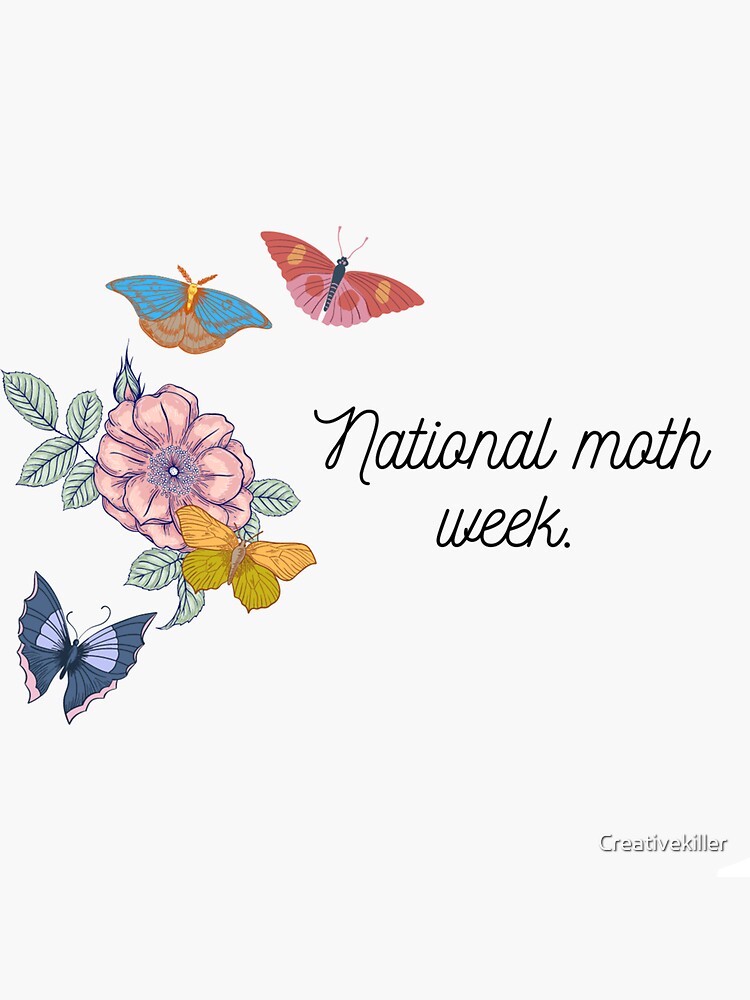 "National moth week" Sticker by Creativekiller | Redbubble