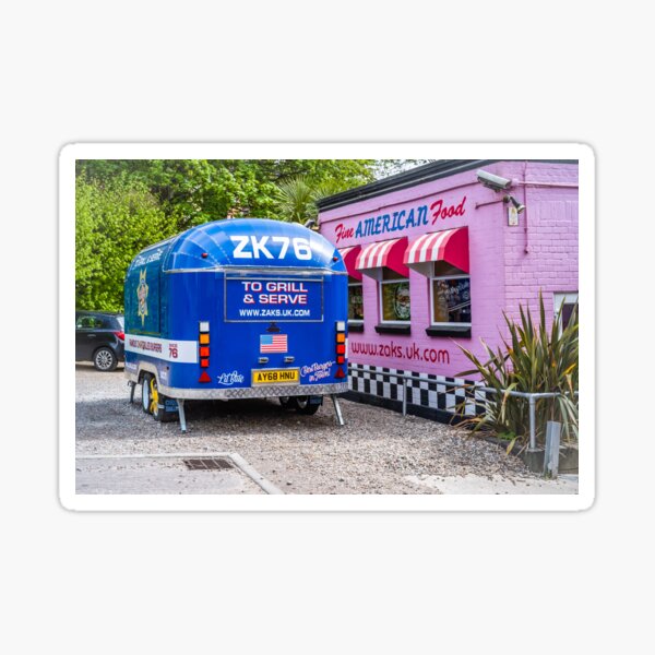 "Mobile burger van and American diner" Sticker for Sale by yackers1 ...