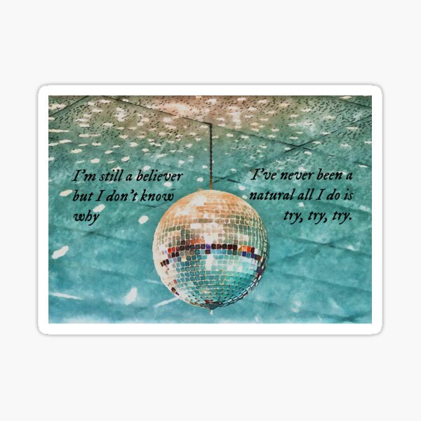 "Mirrorball lyrics - Taylor swift - watercolour" Sticker for Sale by ...