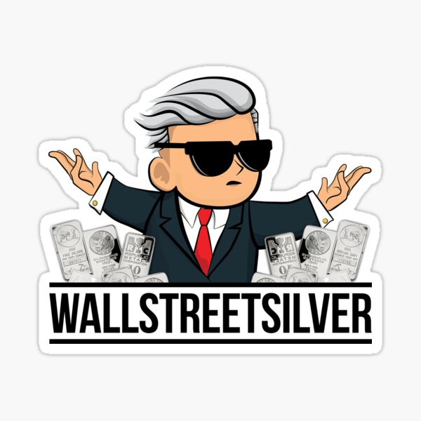 "WALLSTREETSILVER" Sticker for Sale by DesignsByER | Redbubble