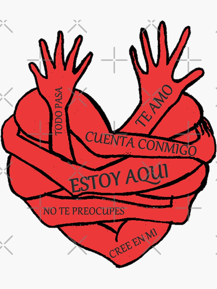 "ABRAZOS" Sticker by Original-Images | Redbubble