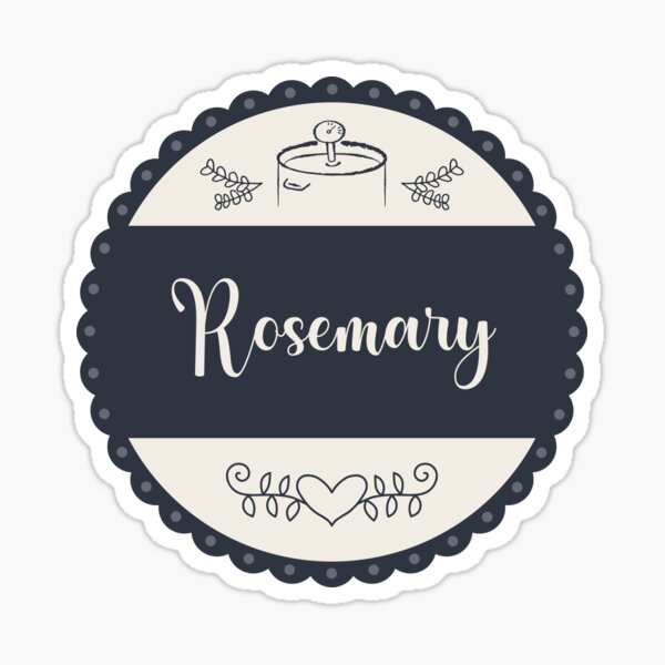 "Rosemary Kitchen Label" Sticker for Sale by DebbisPalette | Redbubble