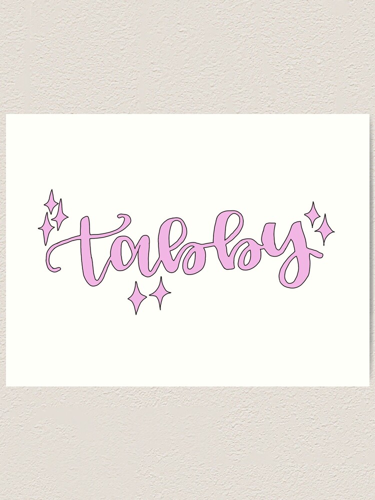 "Light Pink Tabby Name with Sparkles" Art Print by mloo | Redbubble