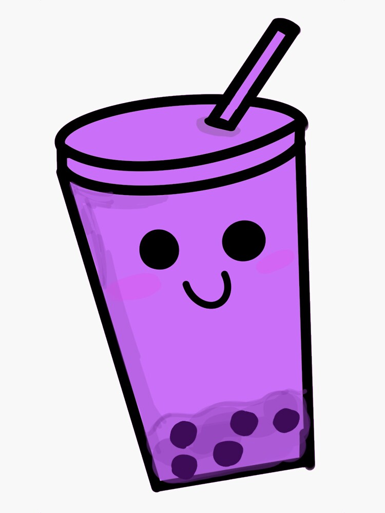 "Purple Boba" Sticker by Good-Vibes-Des | Redbubble